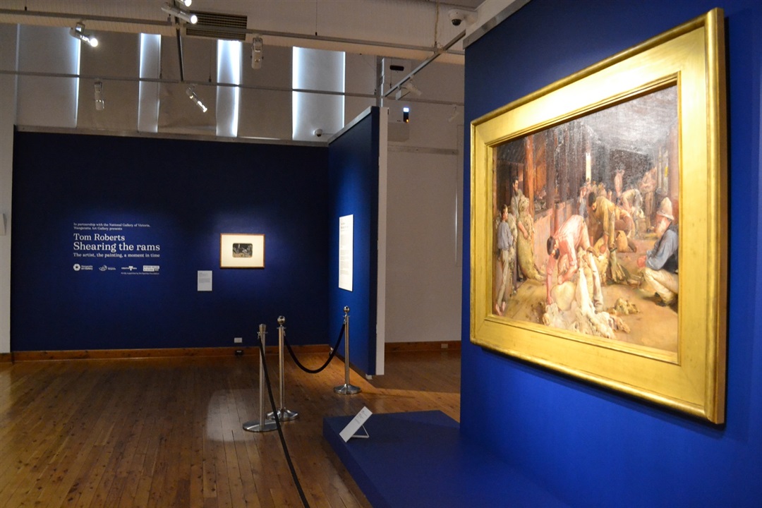 Shearing the rams, the artist, the painting, a moment in time ...